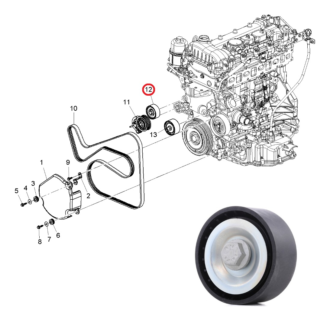 Rodillo Guia Accesorios Cruze 2.0 Diesel 2012-2018 96868477 – EnjoyCar